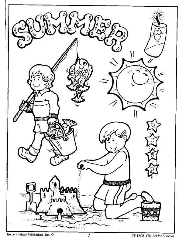 TRASTEANDO EN SEGUNDO: Ficha para colorear: Verano, Summer